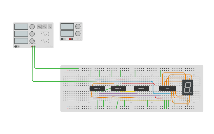 Circuit design BCD - Tinkercad