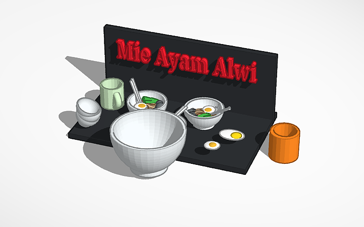3D design Bakso Gungwah - Tinkercad