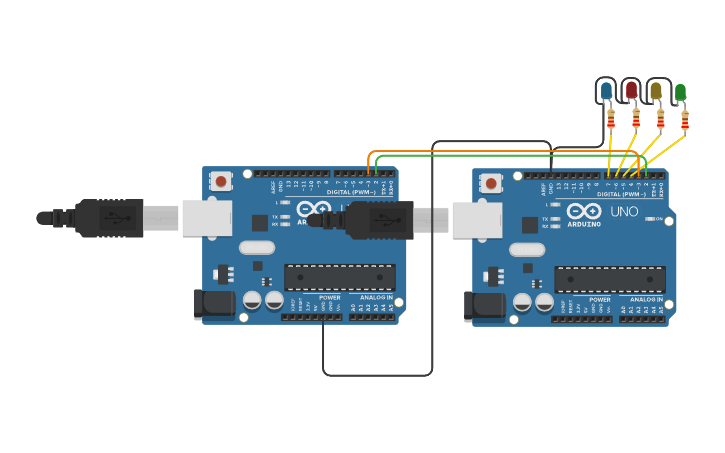 Circuit design UART - Tinkercad