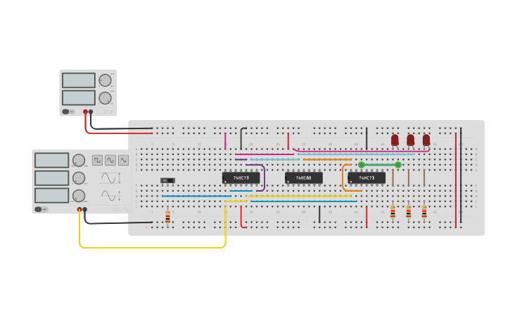 Circuit Design Synchronous Counter Tinkercad