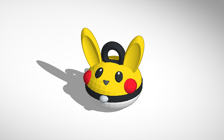 3D design Pika Ball_KeyChain | Tinkercad