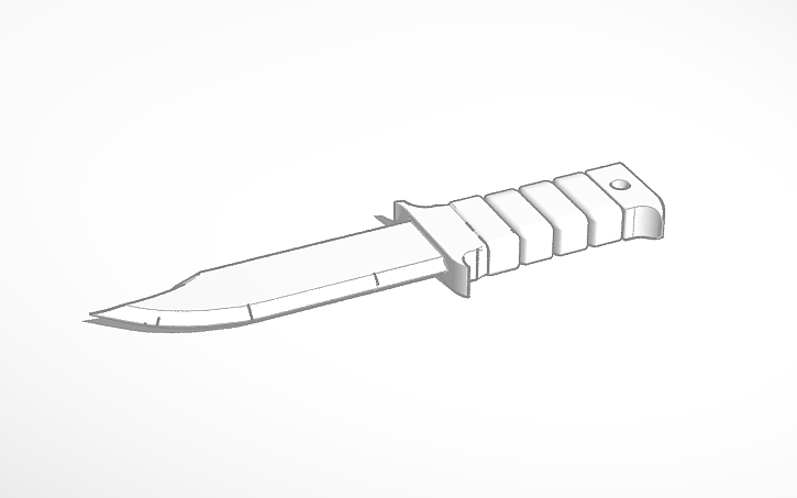 3D design Roleplay Combat Knife - Daku Haiku - Tinkercad