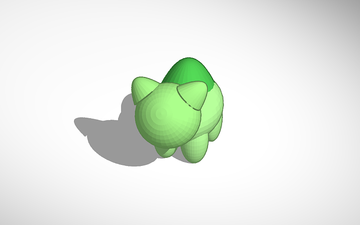 3D design Bulbasaur Model | Tinkercad