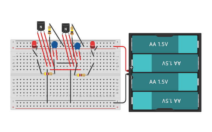 Circuit design LED Flasher - Tinkercad