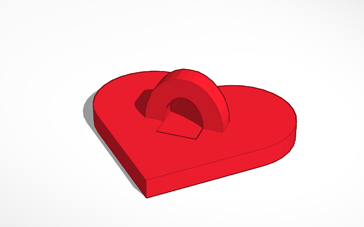 3D design Lesson: Heart #button result | Tinkercad