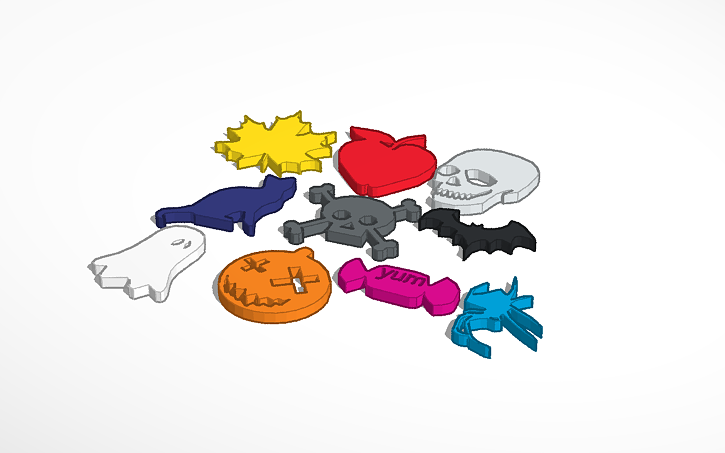 3D design Halloween Rings - Tinkercad