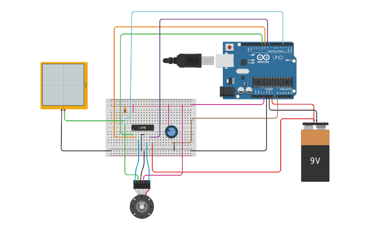 Circuit design PID Motor - Tinkercad
