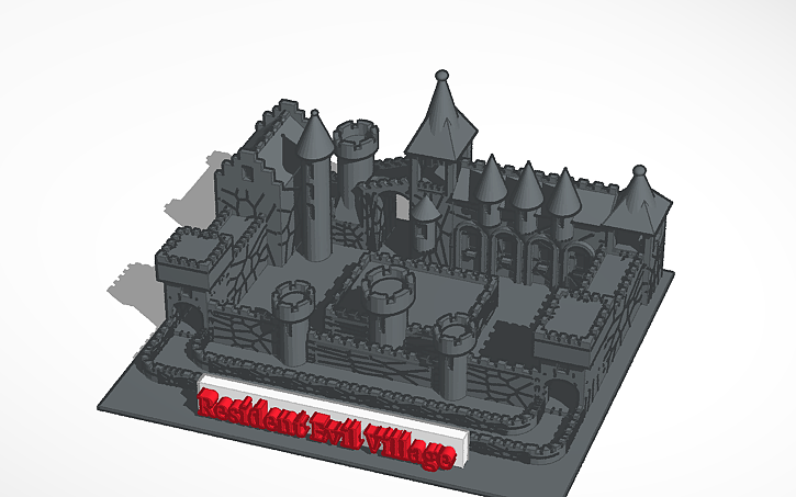 3D design Resident Evil Castle - Tinkercad