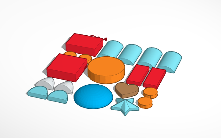 3D design Tactile Story Tray: Set A - Tinkercad