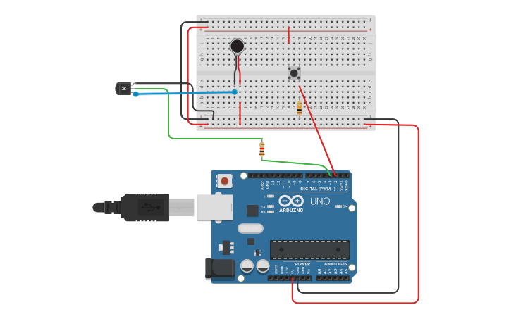 Circuit design Vibration Motor on Button Press - Tinkercad