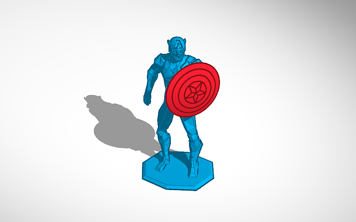 3D design Captain america - Tinkercad