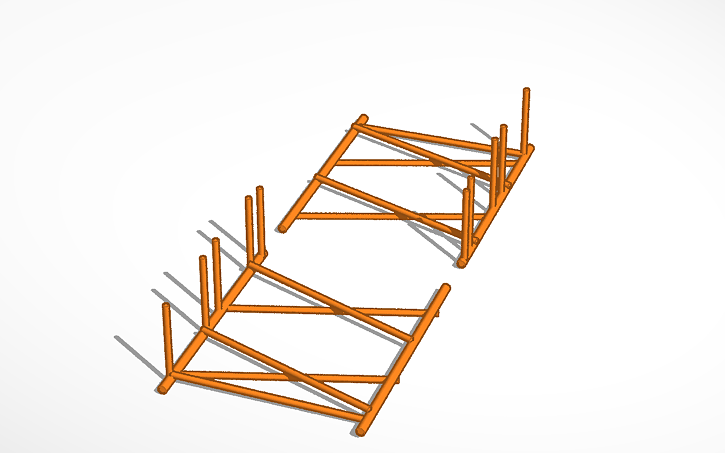 3D design Copy of Basic Scaffolding disassembled for printing | Tinkercad