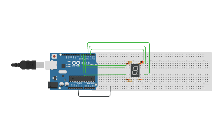 Circuit design Circuito Contador con arduino | Tinkercad Circuit design Circuito Contador con arduino | Tinkercad