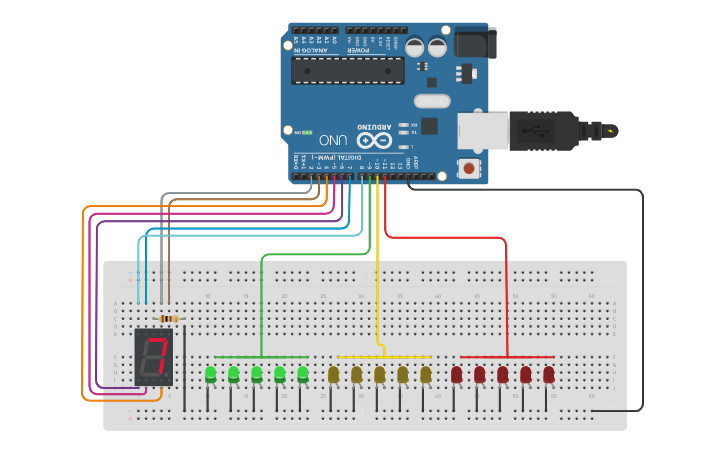 Circuit design Practicum (Development of Traffic Light System) | Tinkercad