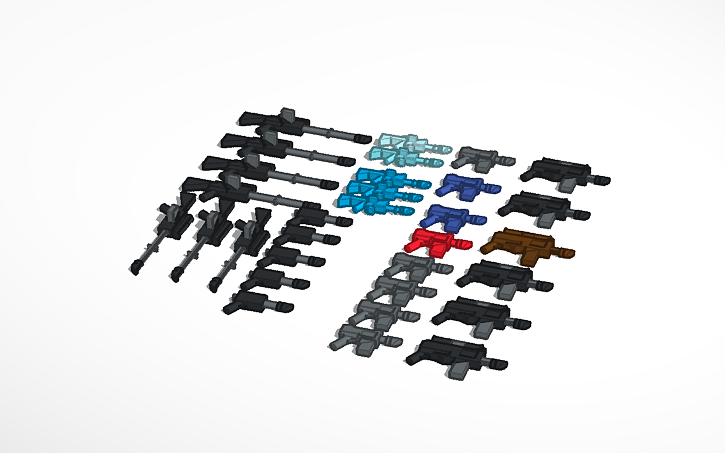 3D design Copy of Dillons Lego guns more | Tinkercad