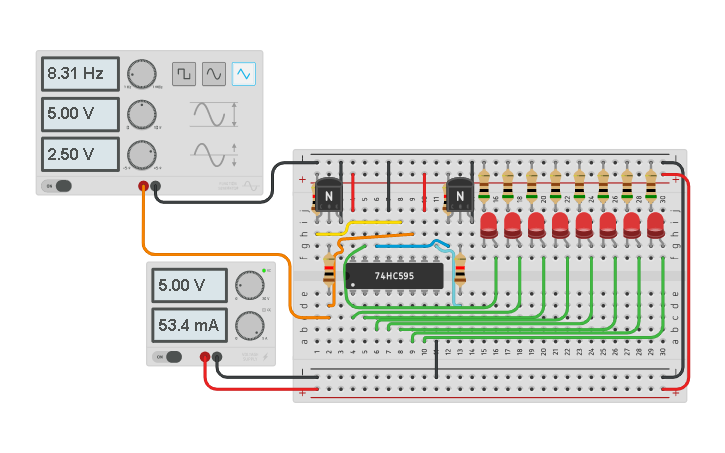 Circuit design practica 27 - Tinkercad