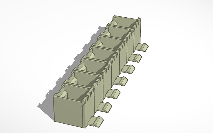 3D design 7-day pill box - Tinkercad