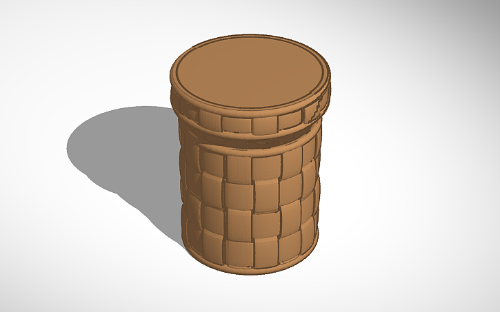 3D design Woven Container with snap lid - Tinkercad