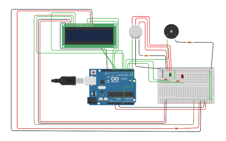 Circuit Design Lpg Gas Leakage Detector Tinkercad