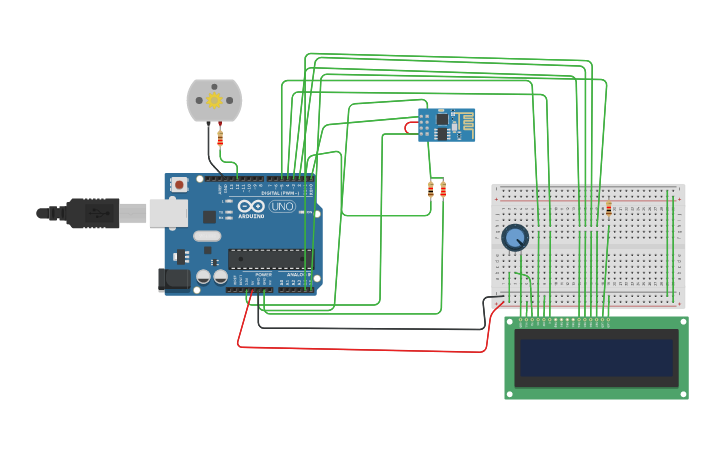 Circuit design Copy of Copy of Wifi Module ESP8266 - Tinkercad