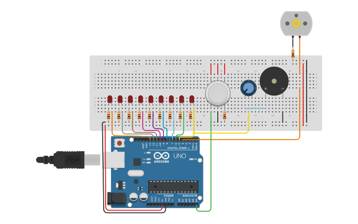 Circuit Design Alcohol Detection Tinkercad