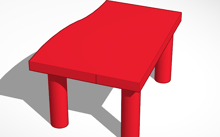3D design Rounded Desk Inverted 1:36 - Tinkercad