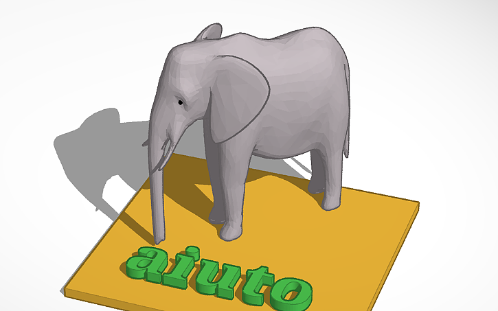 3D design gcib gassino greta elefante | Tinkercad