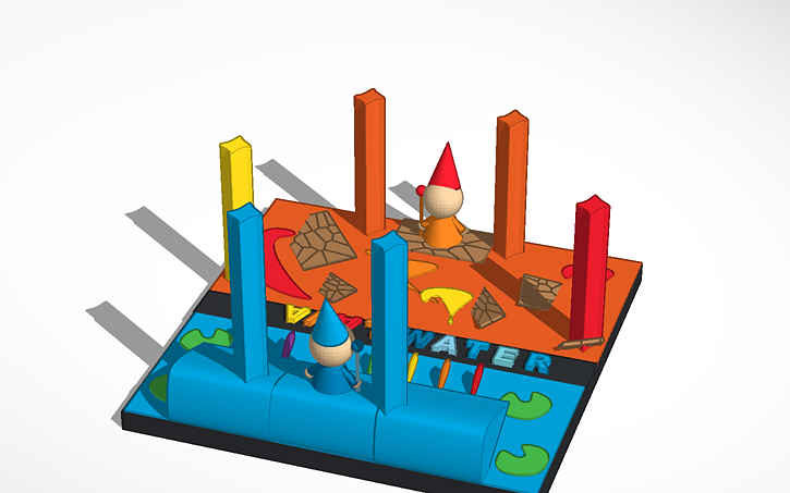 3D design Lava vs Water Wizard | Tinkercad