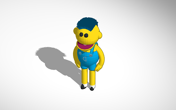 3D design cursed yellow Guy from Don't Hug Me I'm Scared | Tinkercad