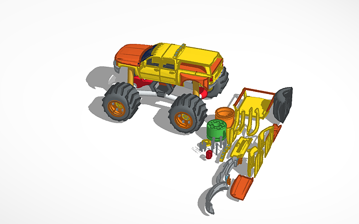 3D design monster truck 1.10 | Tinkercad