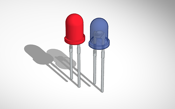 3D design led 5mm - Tinkercad