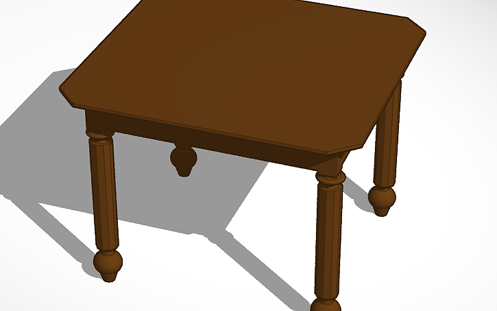 3D design Victorian table - Tinkercad