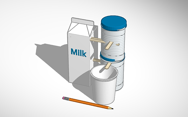 3D design milk maker | Tinkercad
