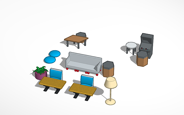 3D design Copy of Ultimate Gaming Room | Tinkercad