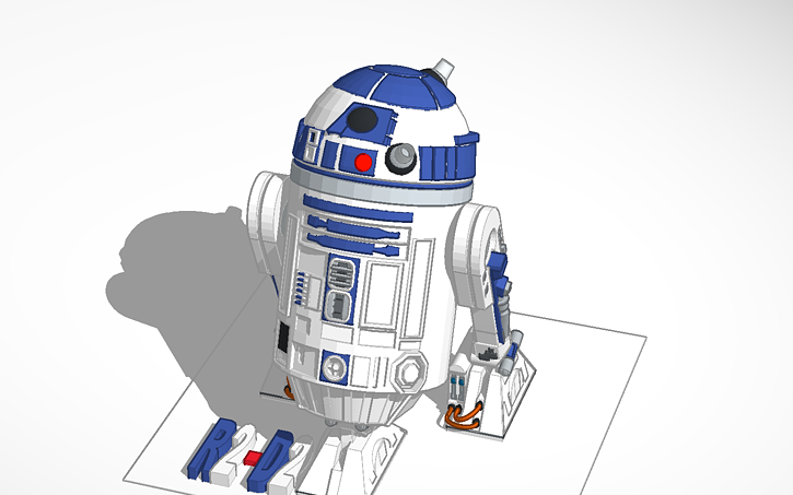 3D design R2-D2 - Tinkercad