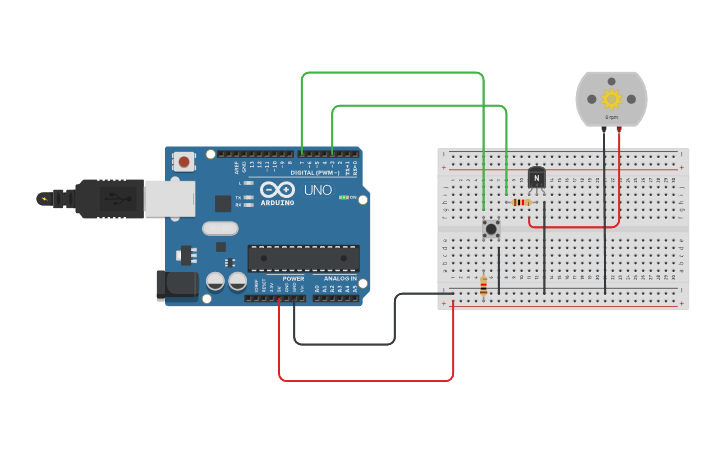 Circuit design MOTOR Y ARDUINO - Tinkercad