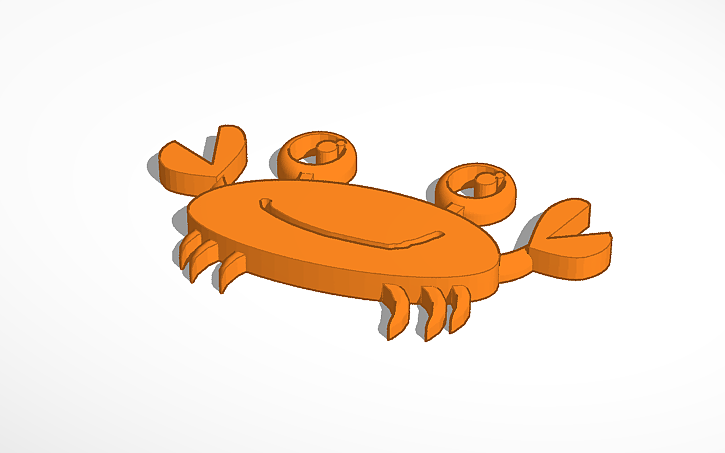 3D design Happy Crab - Tinkercad