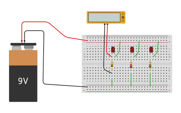 Circuit design circuito en serie - Tinkercad