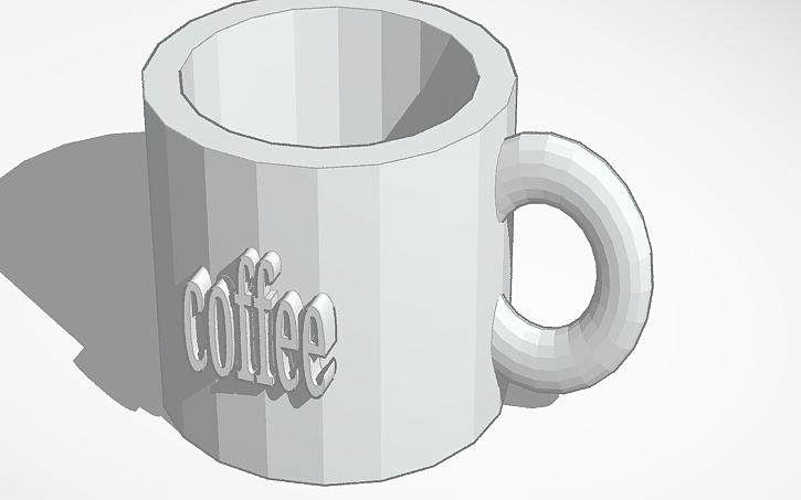 3D design coffee cup (printable) - Tinkercad
