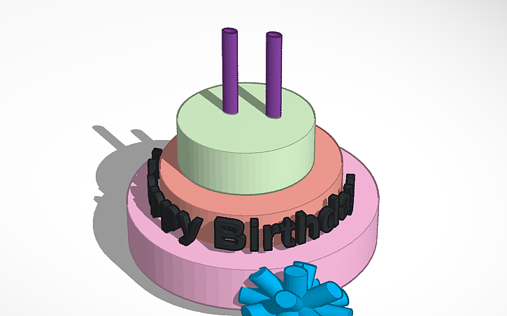3D design Cake - Tinkercad