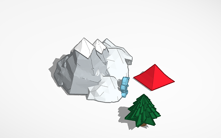 3D design snowy place - Tinkercad
