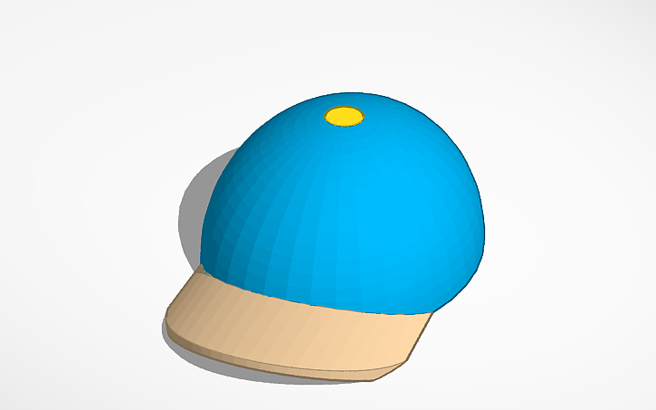 3D design Summer Baseball Cap Throwable - Tinkercad