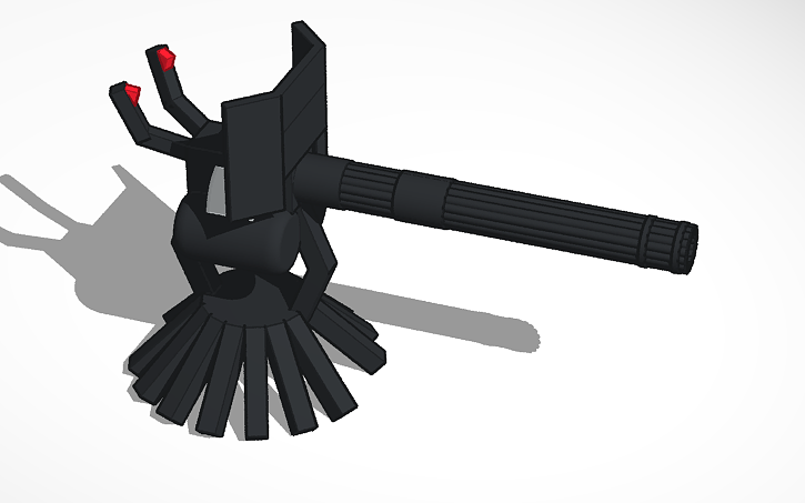3D design Heavy Duty 16 Barrel Gatling Turret Gun - Tinkercad