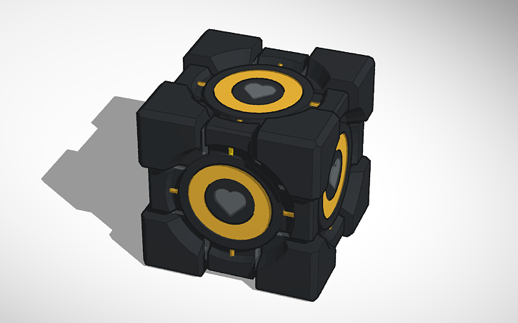 3d Design Companion Cube Evil Tinkercad