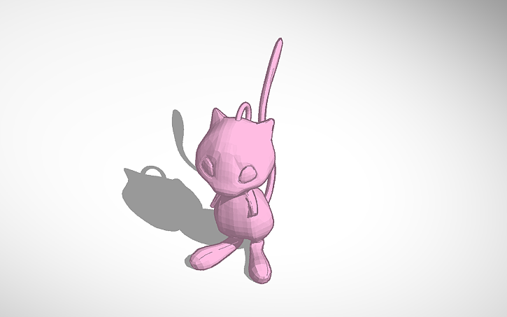 3D design Mew keychain - Tinkercad