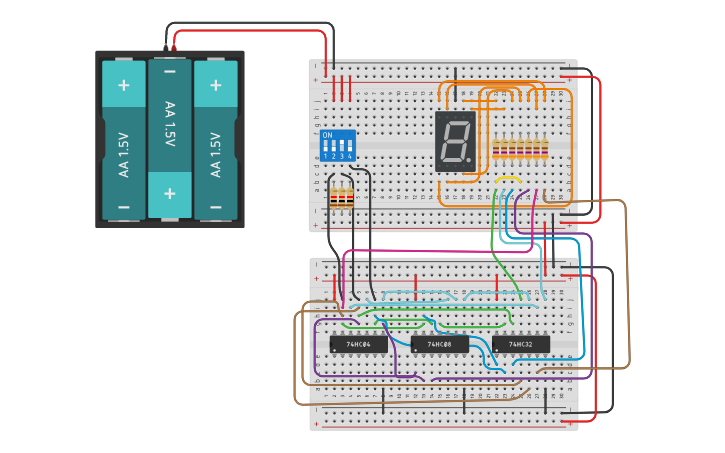 Circuit design Copy of Display-7-seg | Tinkercad