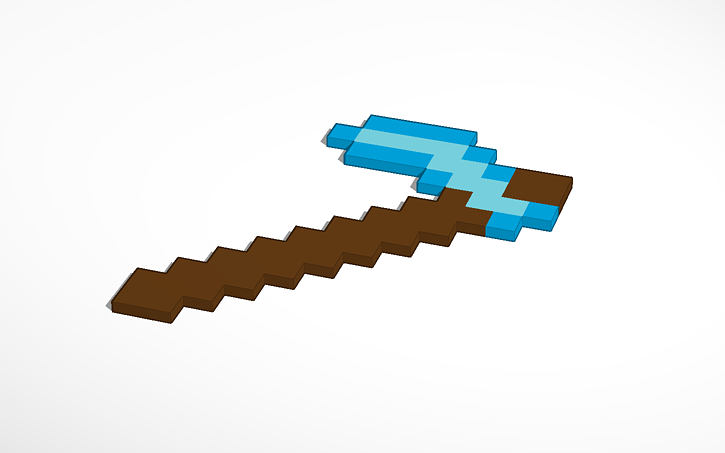 3D design minecraft hoe - Tinkercad