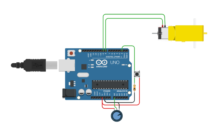 Circuit Design Arduino Digital And Analog Inputs To Serial Monitor Tinkercad
