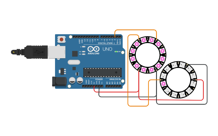 Circuit design Neopixel | Tinkercad