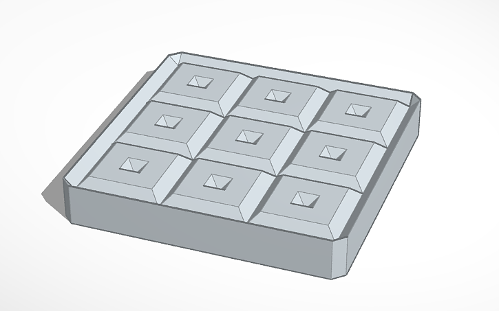 3D design tray - Tinkercad